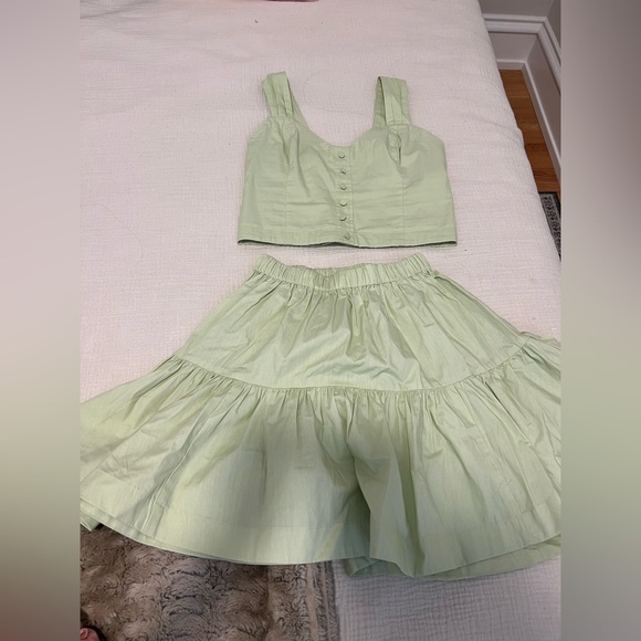 Abercrombie & Fitch | Skirts | Abercrombie Light Green Two Piece Poplin ...